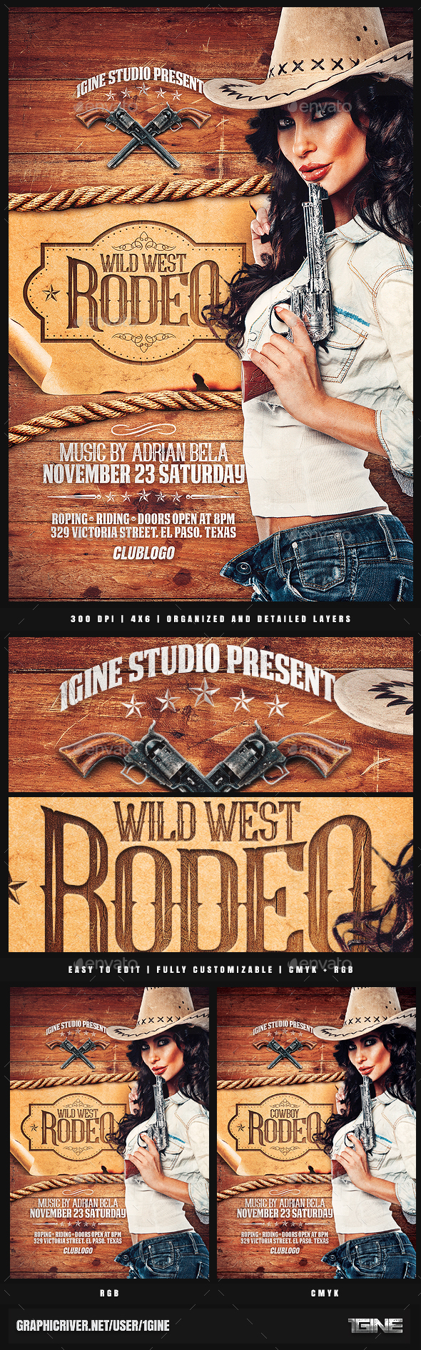 Rodeo Graphics, Designs & Templates | GraphicRiver