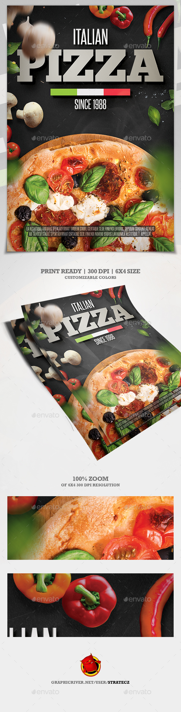 Pizza Graphics, Designs & Templates from GraphicRiver