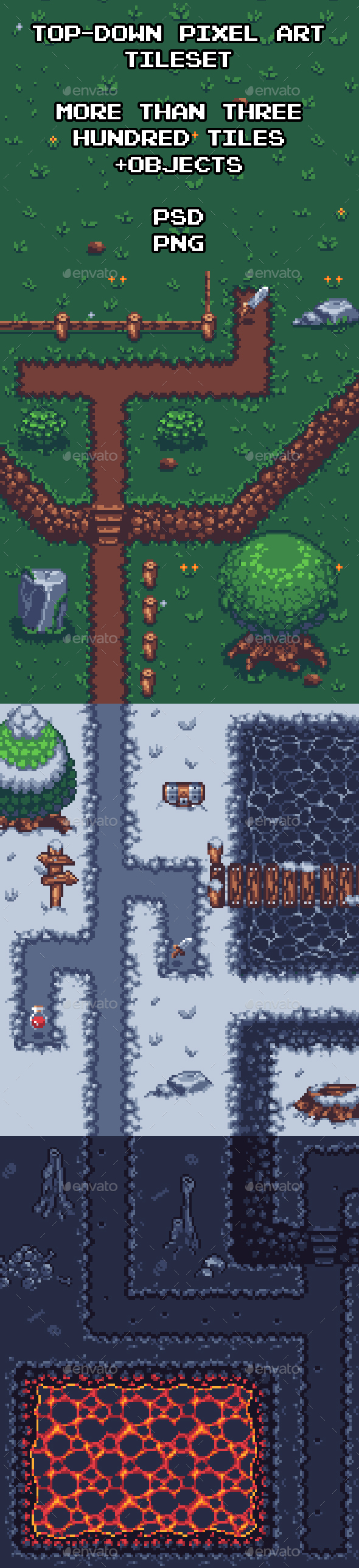 Top-down Sprite Sheet Game Assets from GraphicRiver