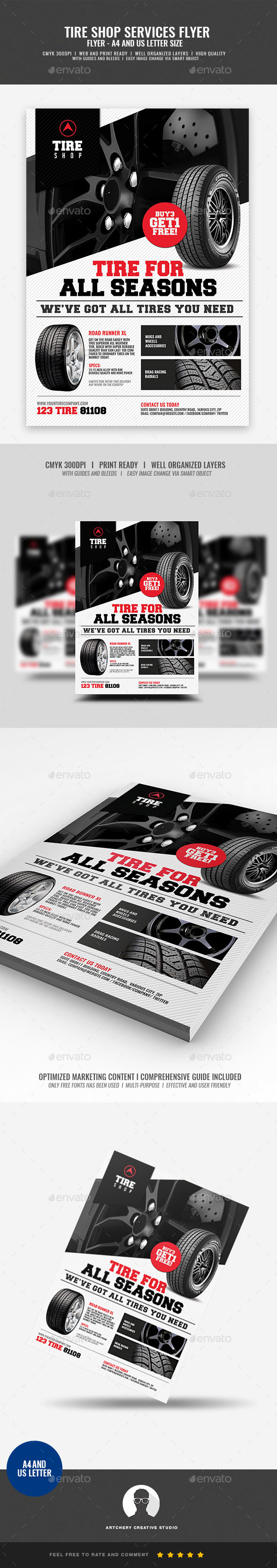Tire Flyer Templates from GraphicRiver