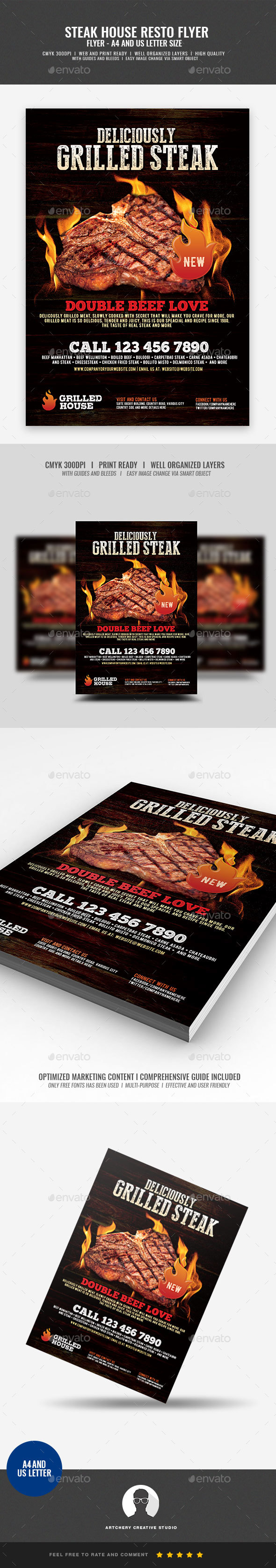 Steakhouse Graphics, Designs & Templates | GraphicRiver