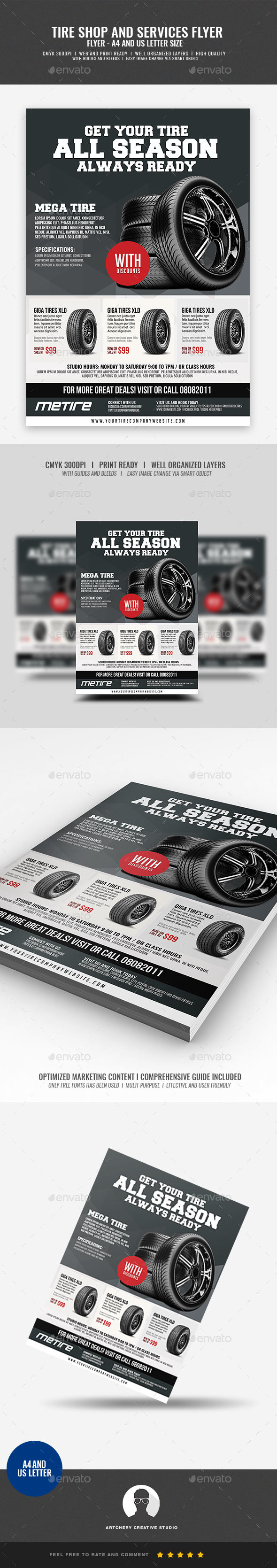 Tire Flyer Templates from GraphicRiver