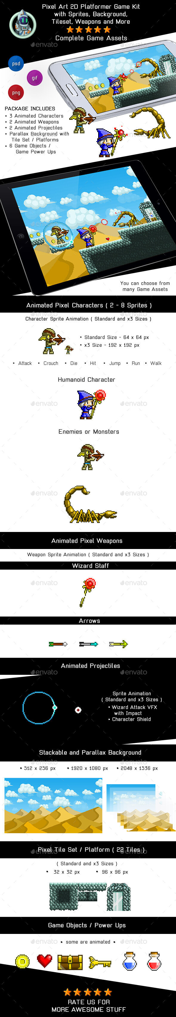 8Bit Game Assets | GraphicRiver