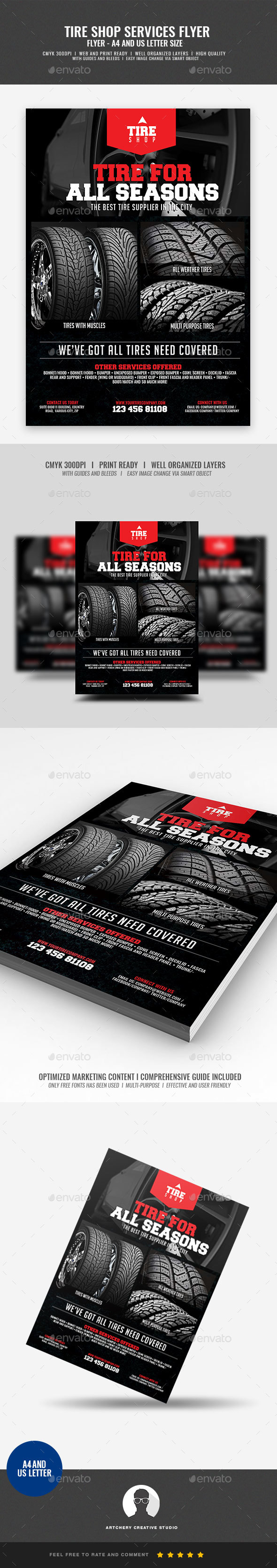 Tire Flyer Templates from GraphicRiver