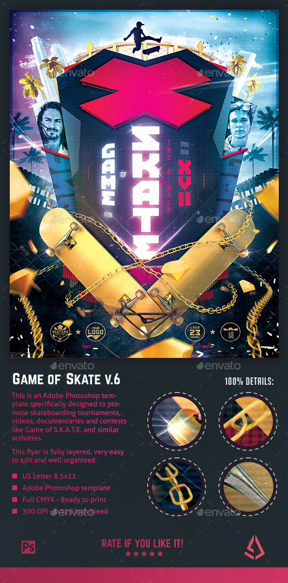 Skateboarding Flyer Graphics, Designs & Templates