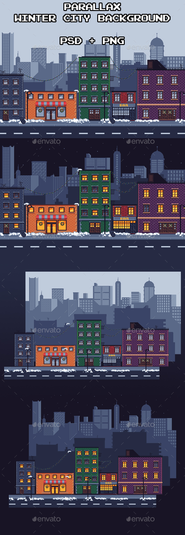 Cities 2D Game Assets from GraphicRiver