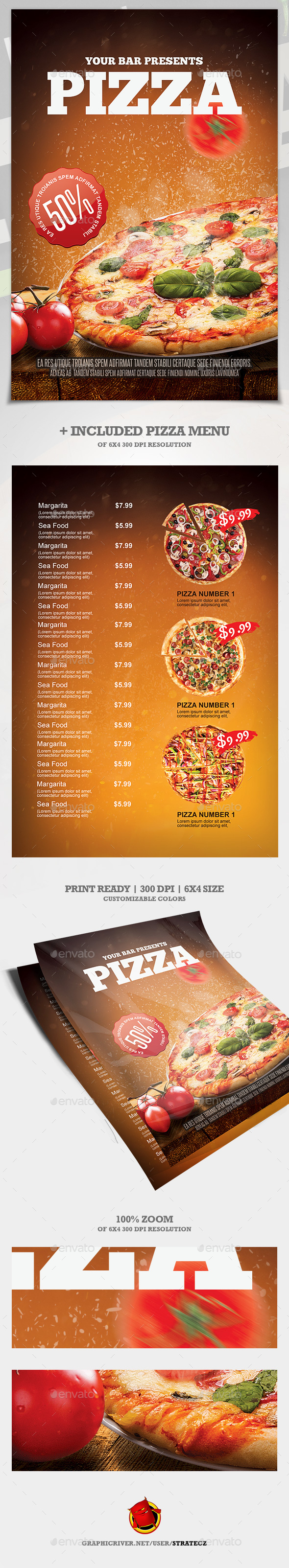 Pizza Graphics, Designs & Templates from GraphicRiver