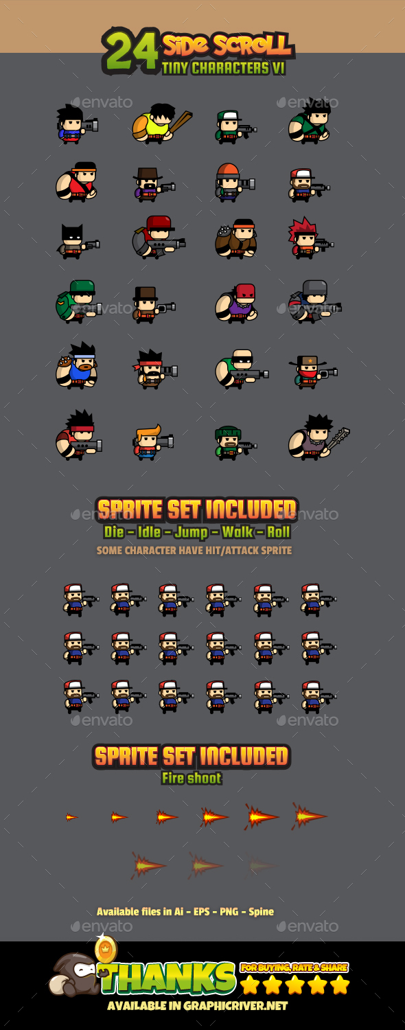 Game Sprites & Sheet Templates from GraphicRiver