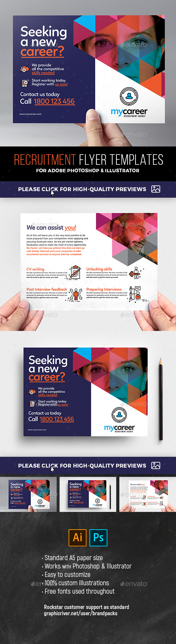 Recruitment Graphics, Designs & Templates | GraphicRiver