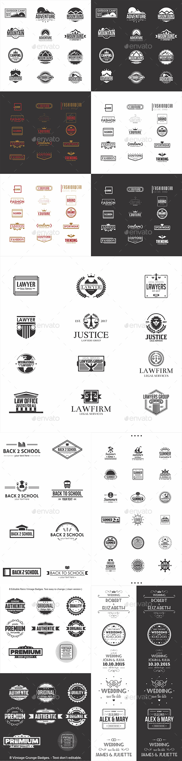 Badges & Sticker Templates from GraphicRiver