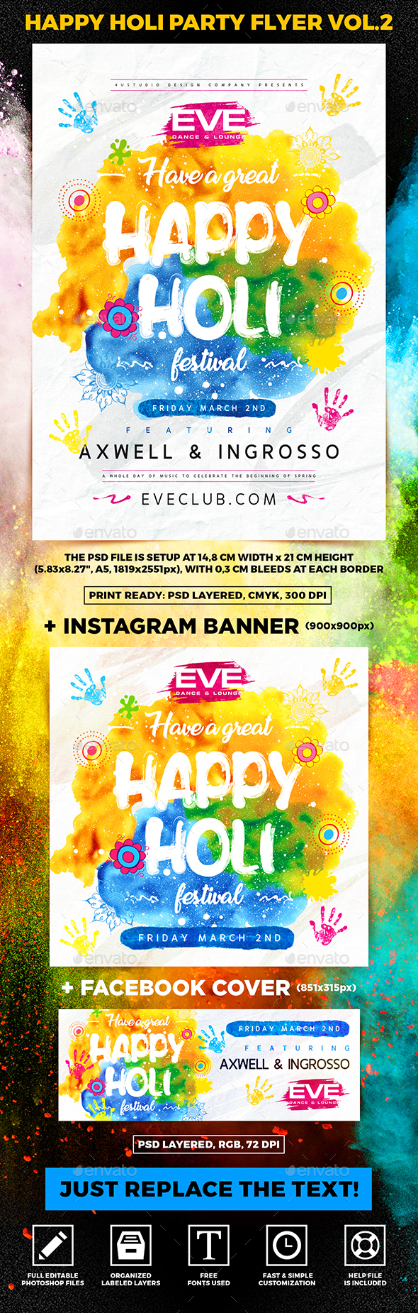 Holi Flyer Graphics, Designs & Templates from GraphicRiver