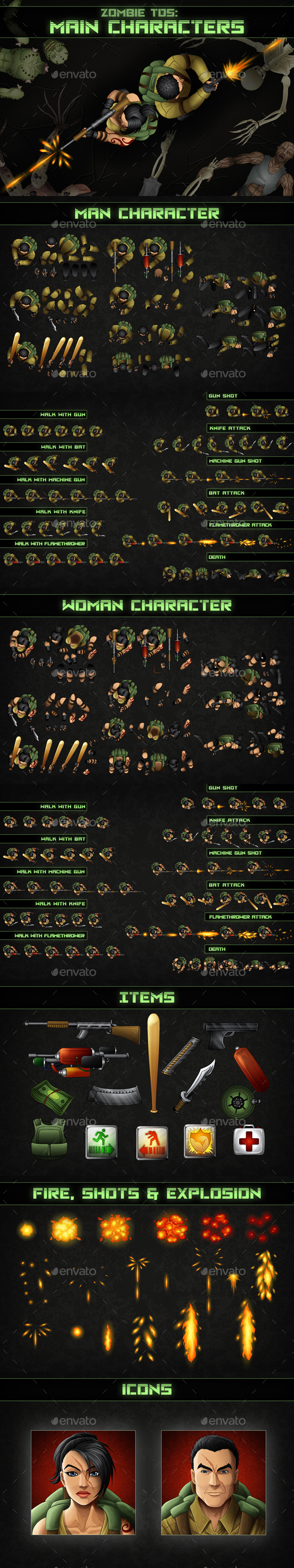 Top-down 2D Game Assets from GraphicRiver