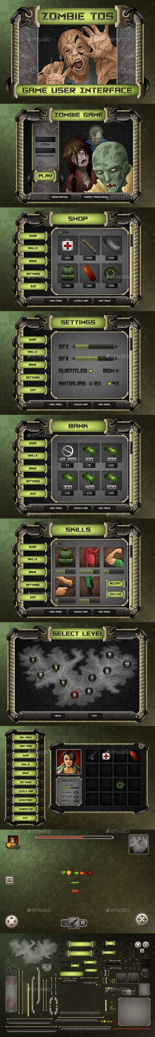 Zombie 2D Game Assets from GraphicRiver