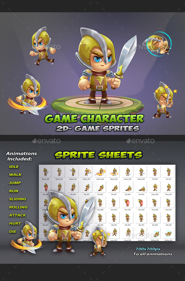 Photoshop Sprite Sheet Graphics, Designs & Templates