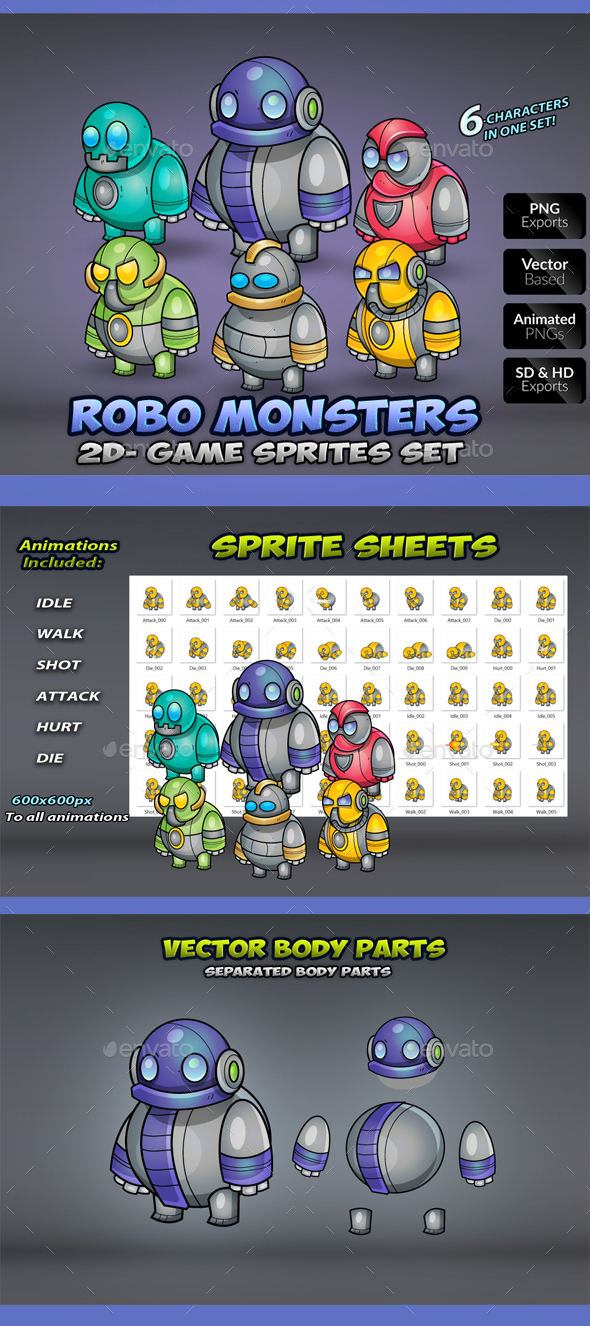 Enemy 2D Game Assets from GraphicRiver