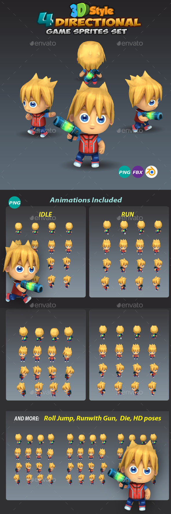 Game Sprites & Sheet Templates from GraphicRiver