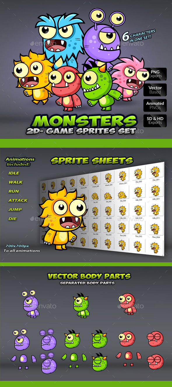 Enemy 2D Game Assets from GraphicRiver