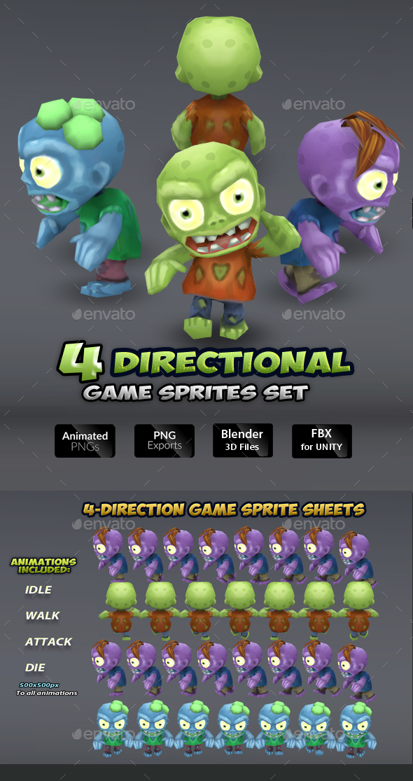 Game Sprites & Sheet Templates from GraphicRiver