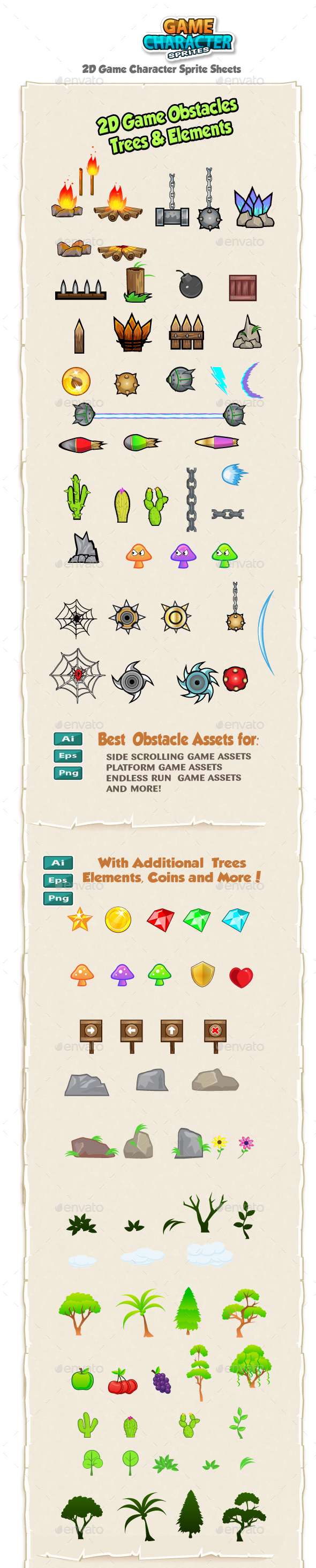 Rpg Game Sprites & Sheet Templates from GraphicRiver