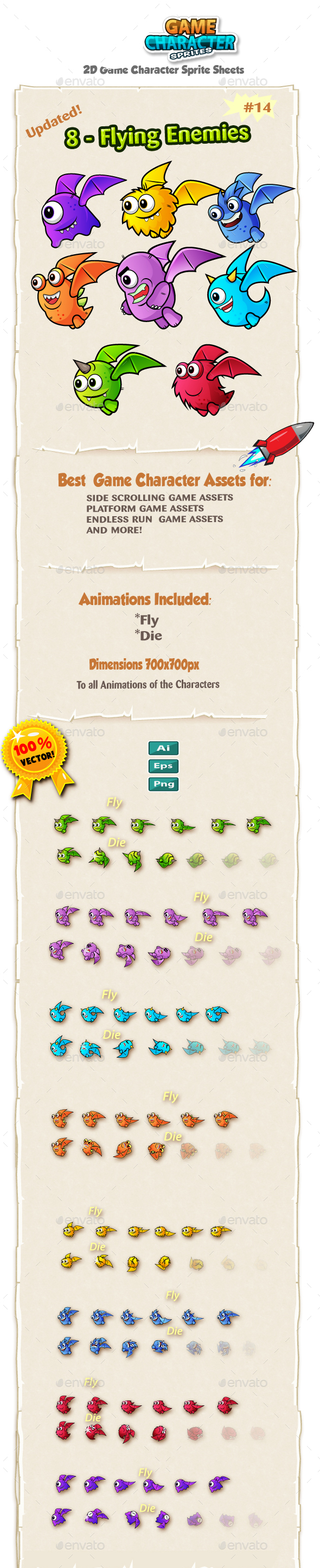 Enemy 2D Game Assets from GraphicRiver