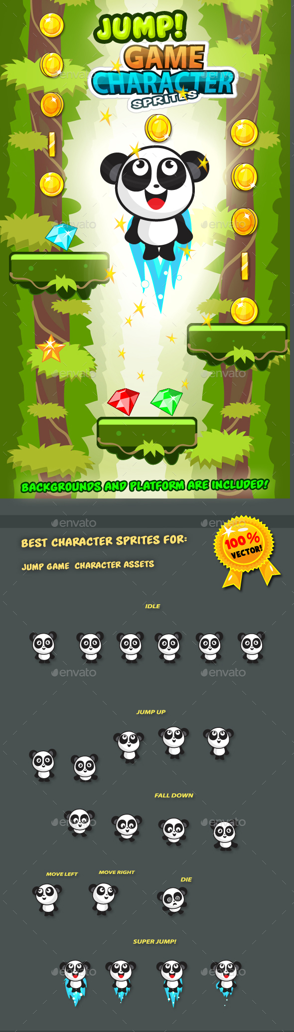 Game Sprites & Sheet Templates from GraphicRiver