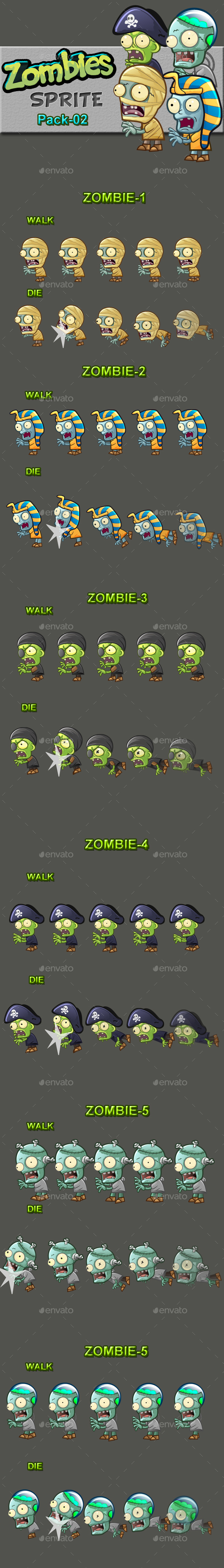 Zombie 2D Game Assets from GraphicRiver