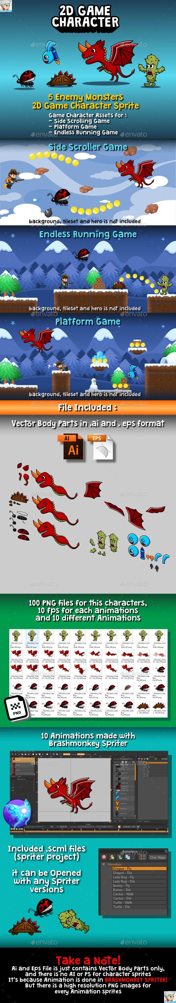 Enemies Sprite Game Assets from GraphicRiver