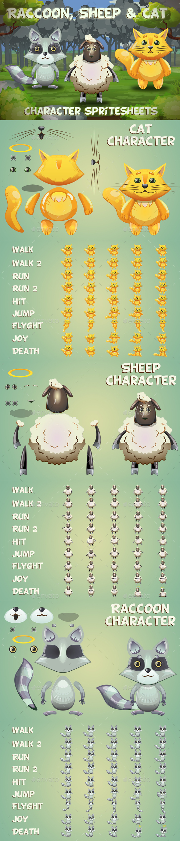 Cat 2D Game Assets from GraphicRiver