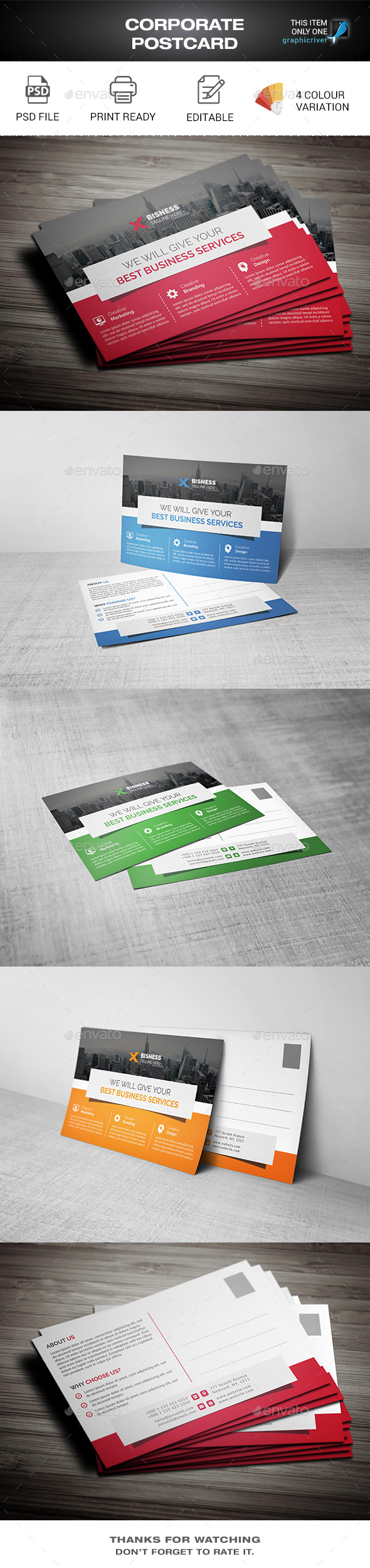 Postcard Graphics, Designs & Templates from GraphicRiver