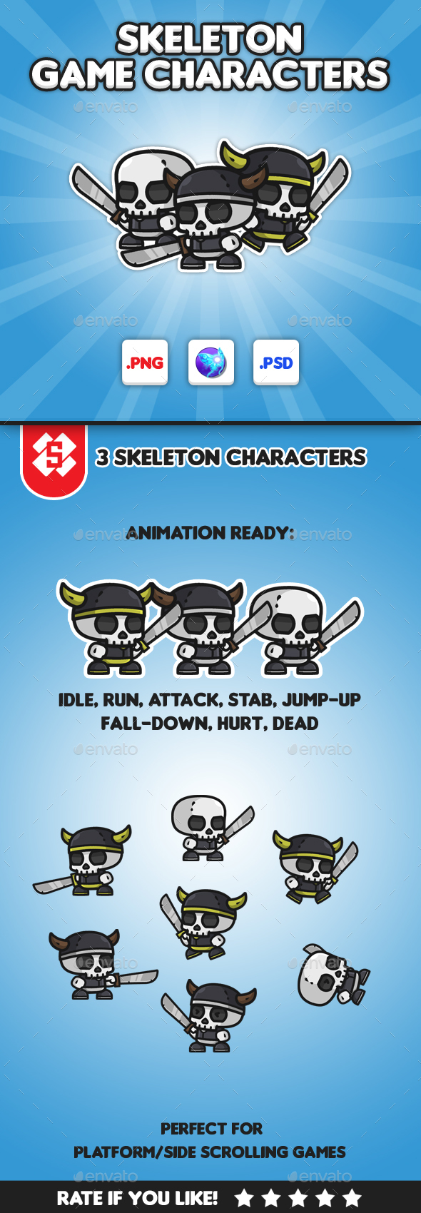 Chibi Game Sprites & Sheet Templates from GraphicRiver