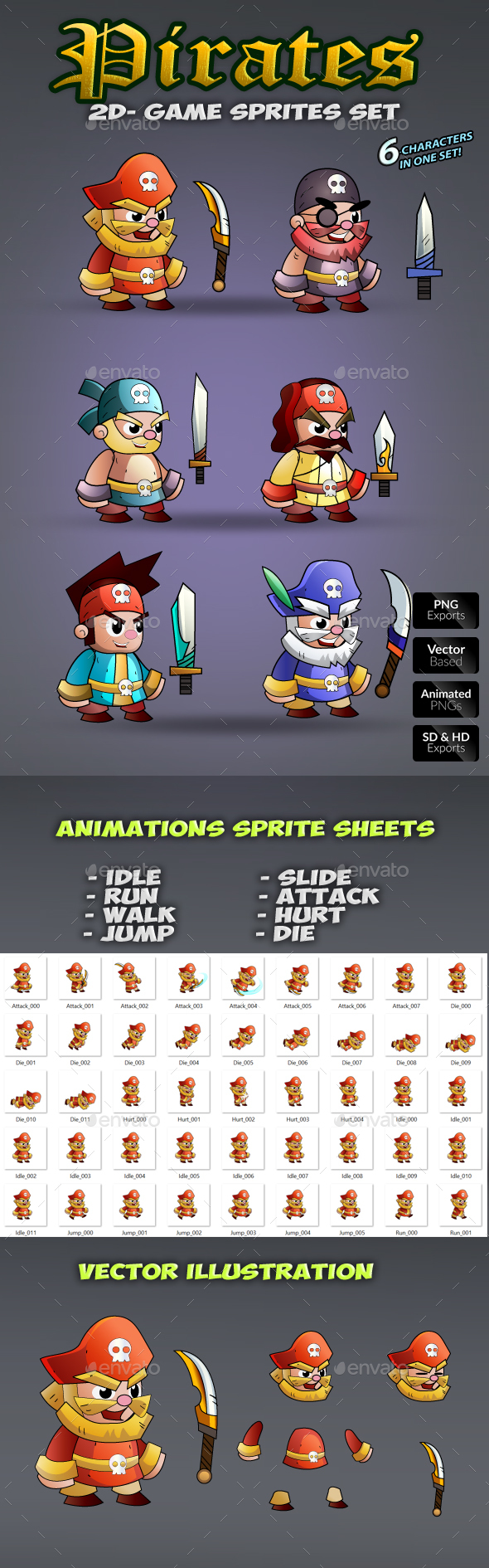 6 Characters Graphics, Designs & Templates from GraphicRiver