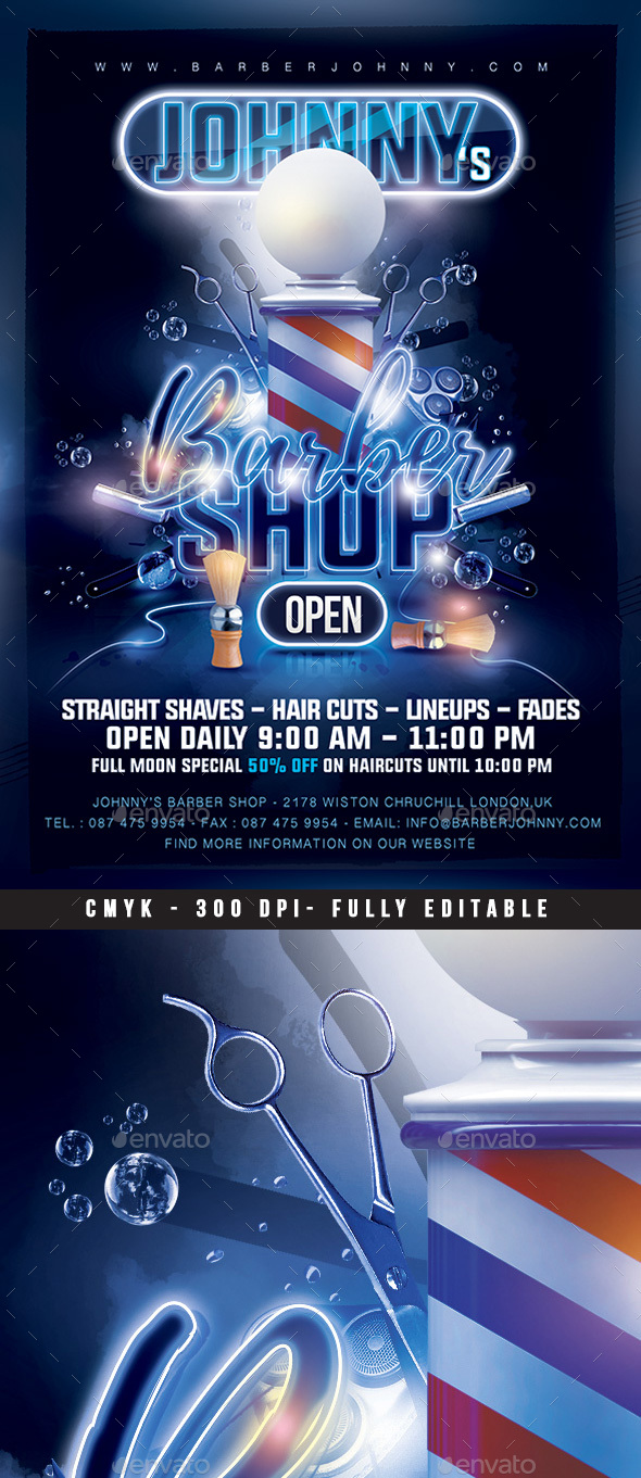 Barber Flyer Templates | GraphicRiver