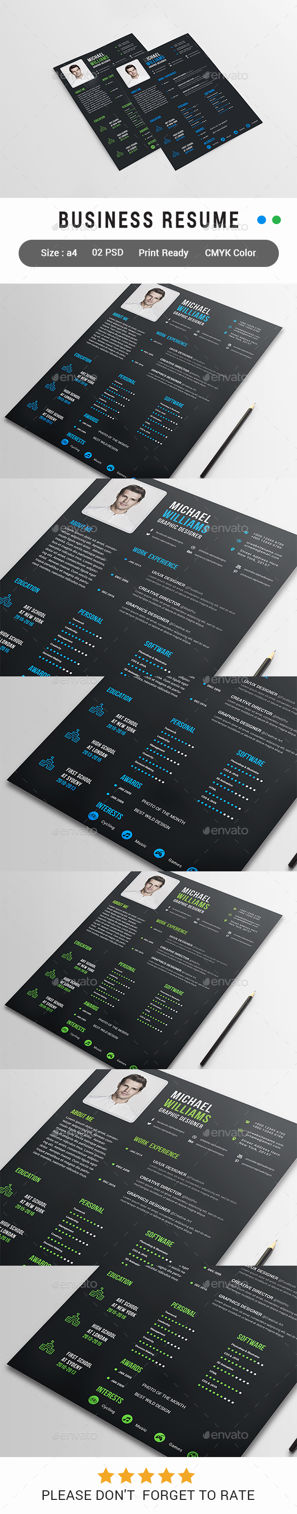 Resume Templates from GraphicRiver