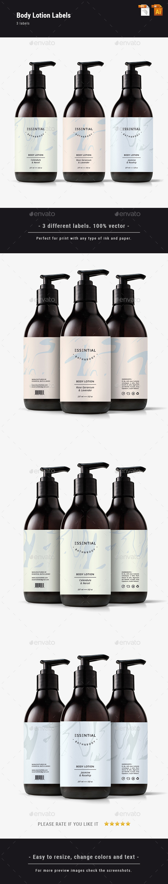 Body Lotion Graphics, Designs & Templates from GraphicRiver