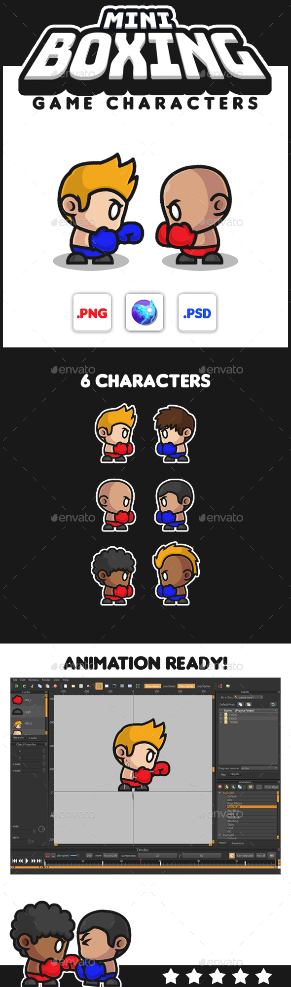 Chibi Game Sprites & Sheet Templates from GraphicRiver