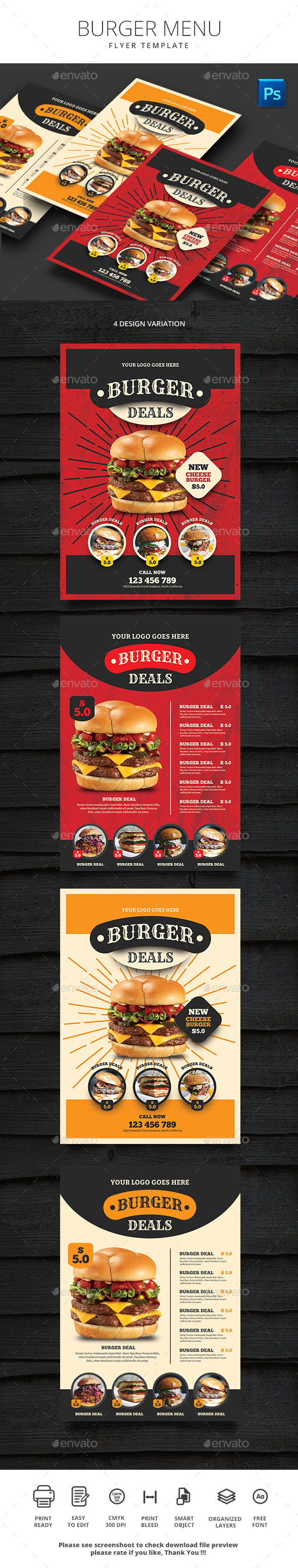 Burger Graphics, Designs & Templates from GraphicRiver