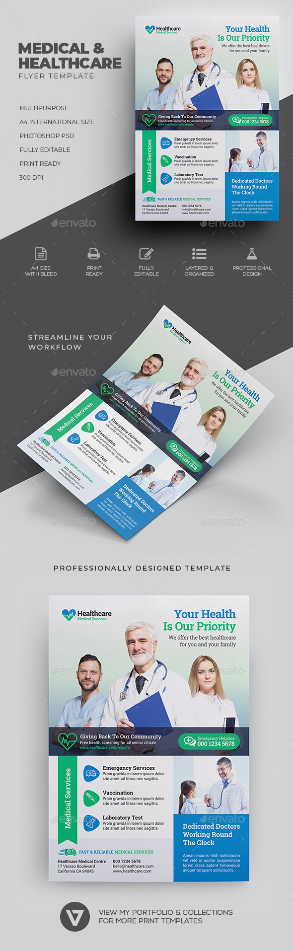 Hospital Flyer Graphics, Designs & Templates from GraphicRiver