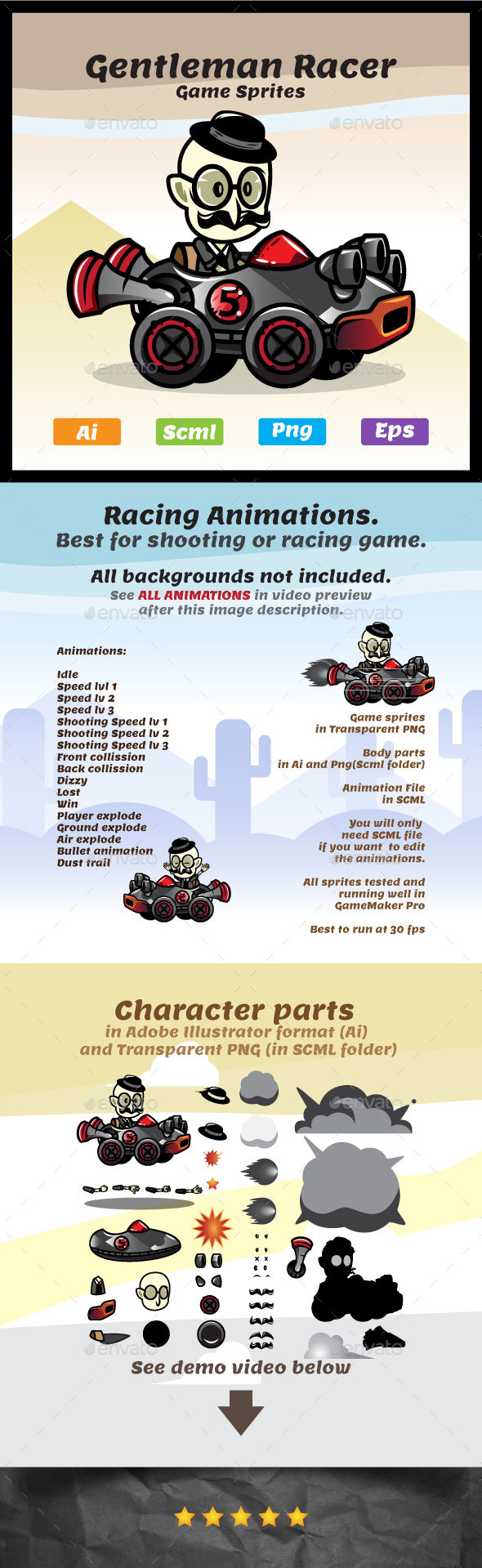 Game Sprites & Sheet Templates from GraphicRiver