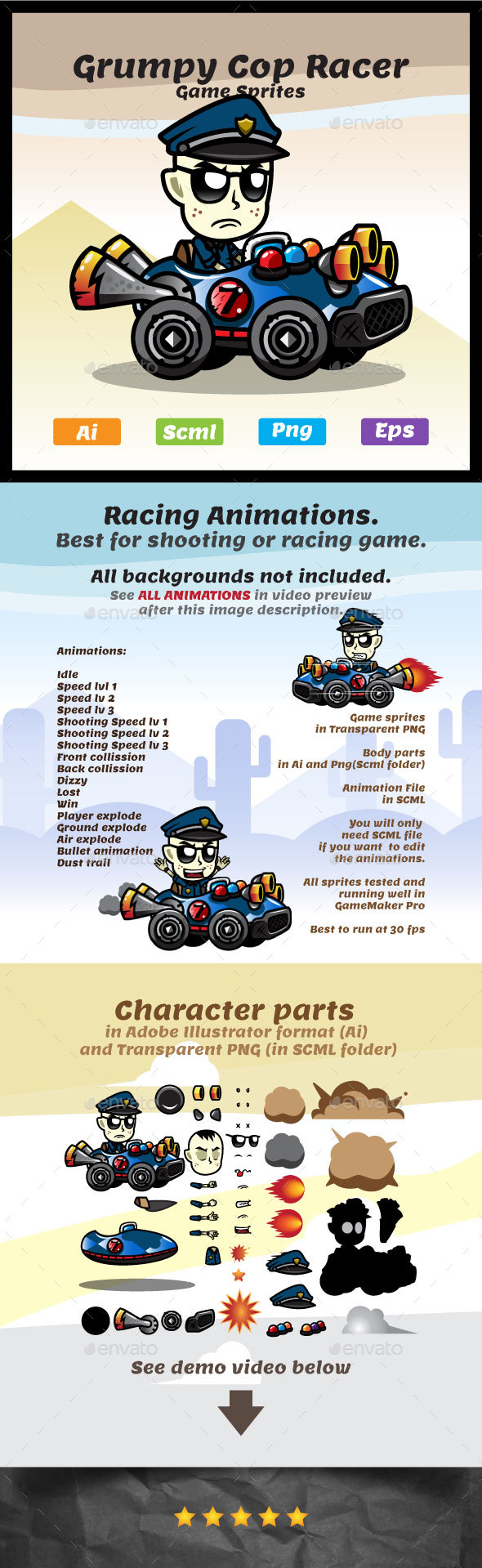 Police 2D Game Assets from GraphicRiver