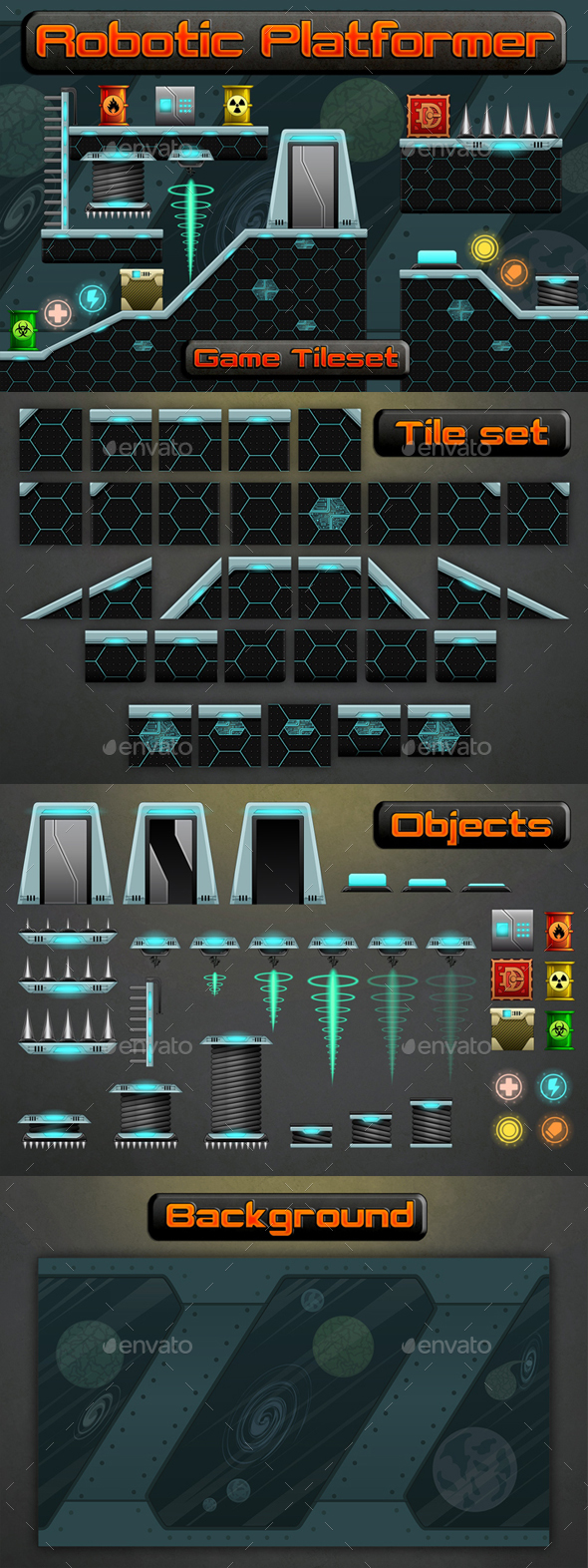 2D Platformer Game Assets from GraphicRiver