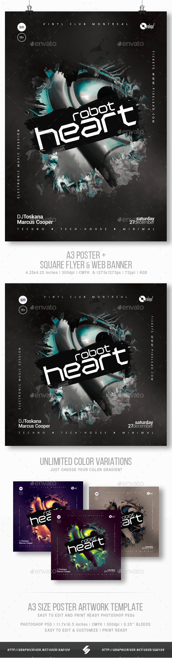 Robot Flyer Templates from GraphicRiver