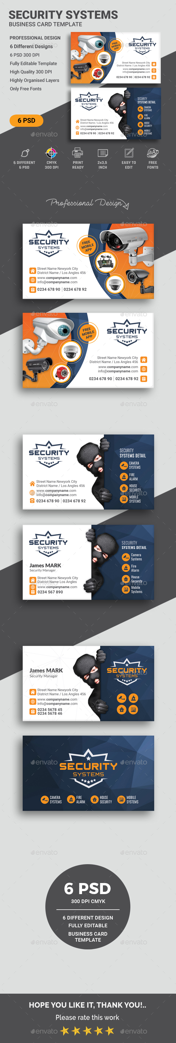 Security Business Card Templates & Designs | GraphicRiver