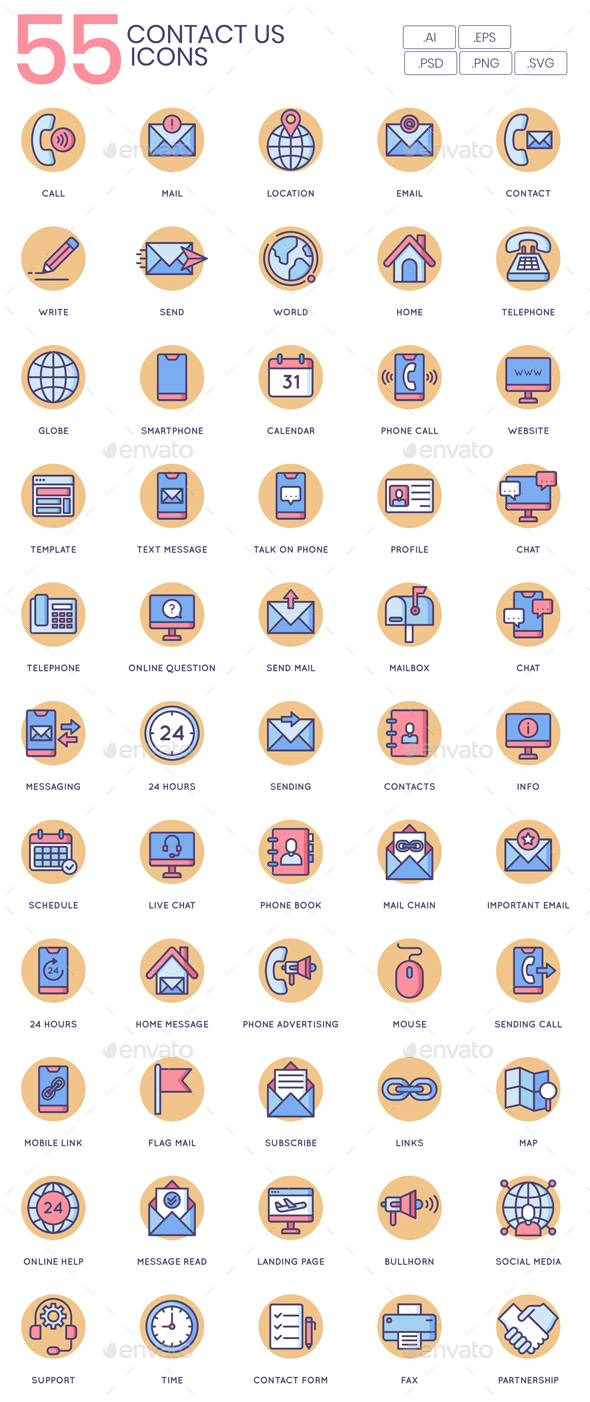 Contact Graphics, Designs & Templates | GraphicRiver