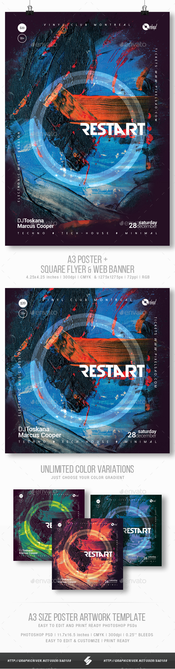 Restart Graphics, Designs & Templates | GraphicRiver