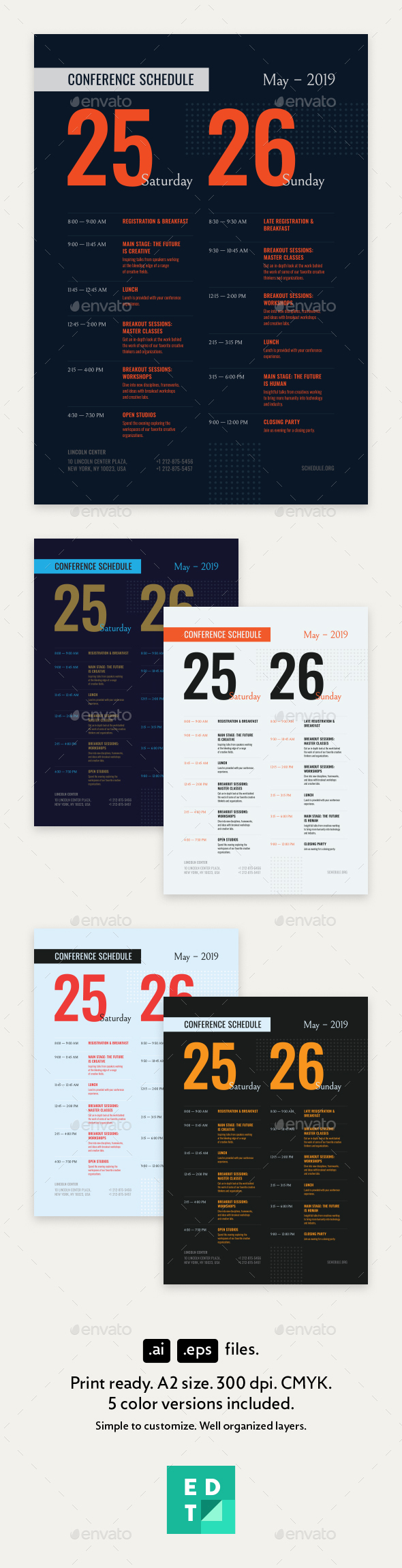 Schedule Graphics, Designs & Templates | GraphicRiver
