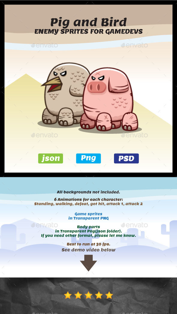 Pigs Game Assets | GraphicRiver