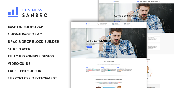 Get Sanbro - Responsive Business Drupal 8.6 Theme, ThemeForest | Neko ...