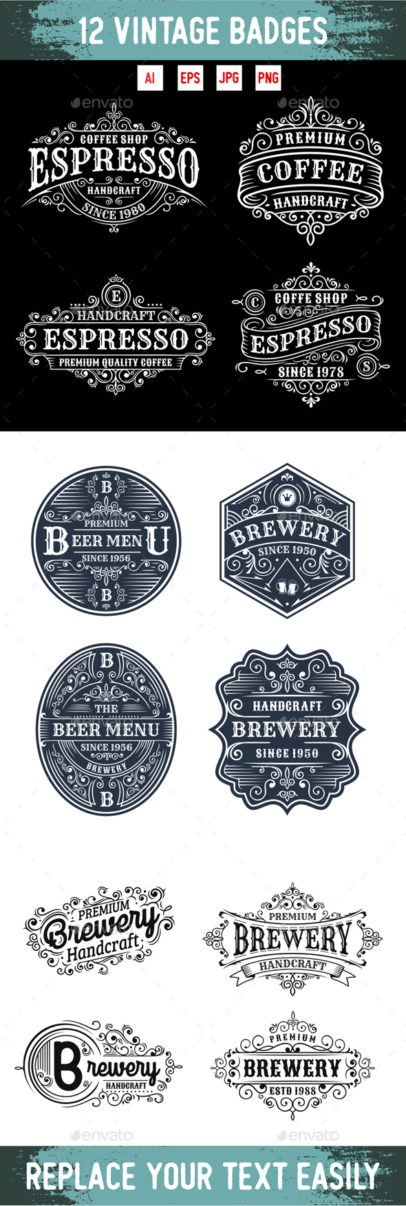 Badges & Sticker Templates from GraphicRiver