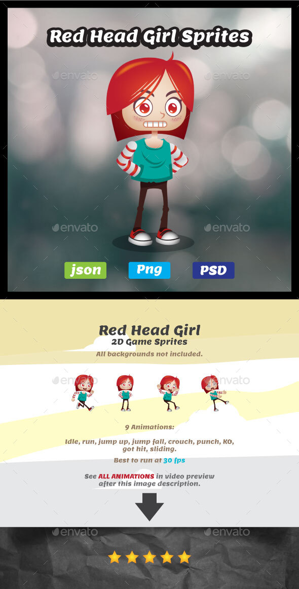 Girls 2D Game Assets from GraphicRiver