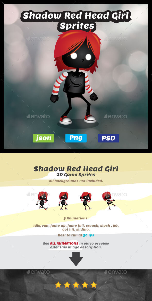 Shadow Game Sprites & Sheet Templates | GraphicRiver